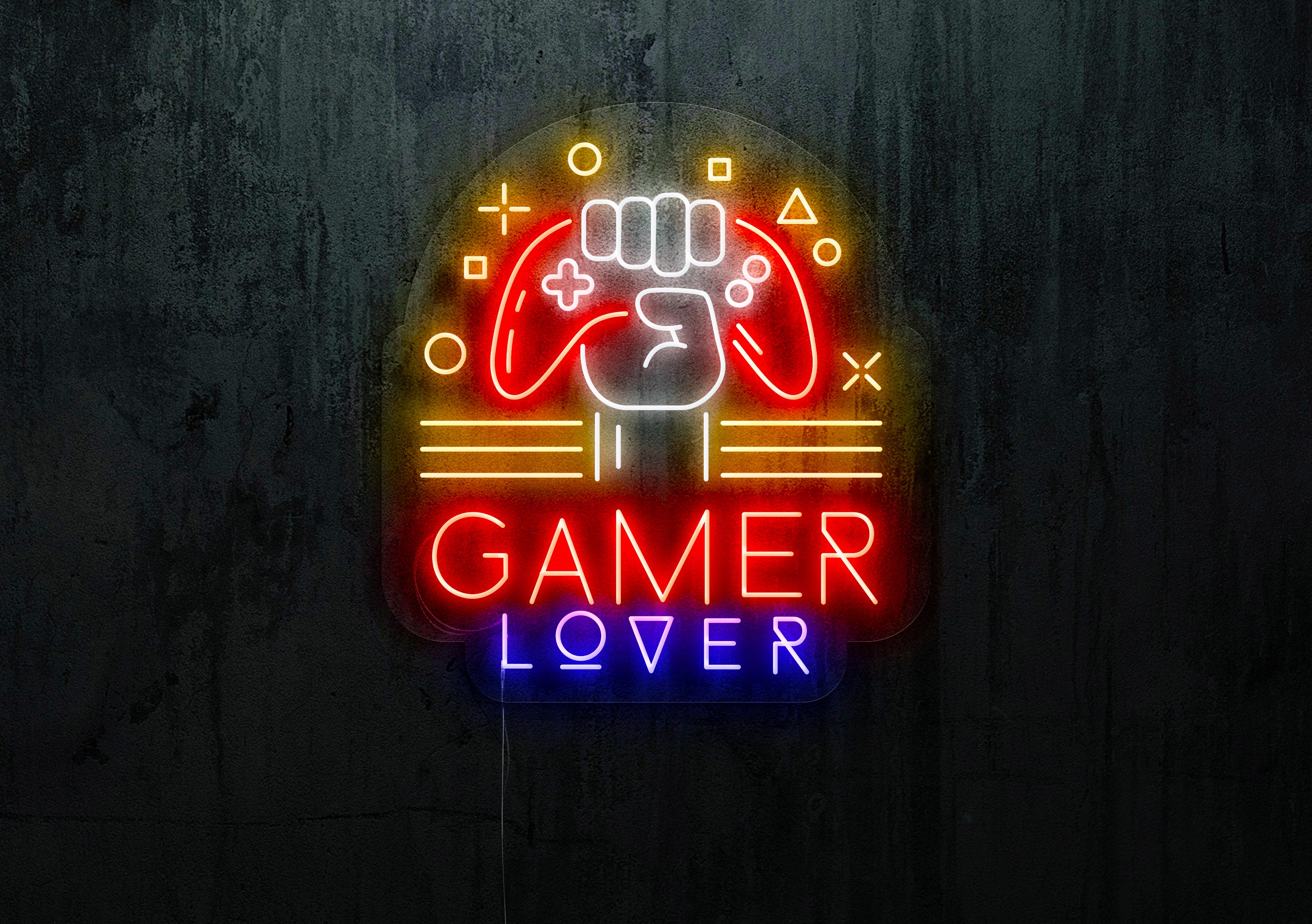 Carteles de neón LED - Luces de neón "Game Lover"