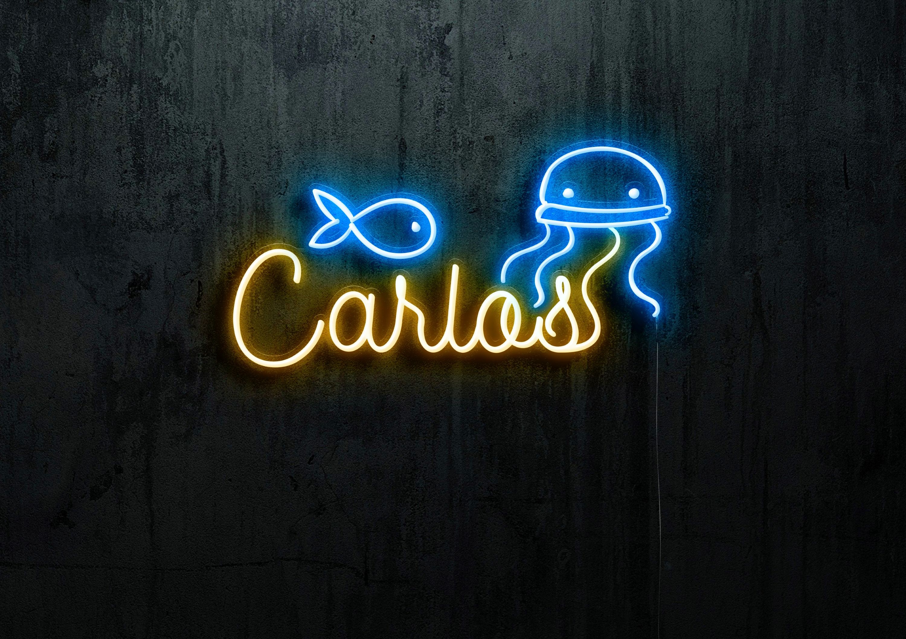 Neón led "CARLOS